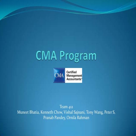 CMA presentation | PPTX