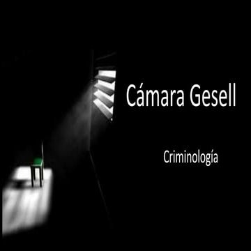 Introducción a la cámara Gesell | PPTX