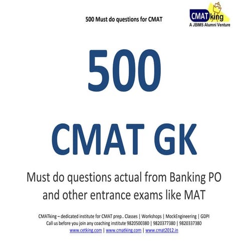 Cmat gk-500 | PDF