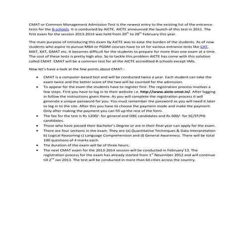 CMAT | PDF