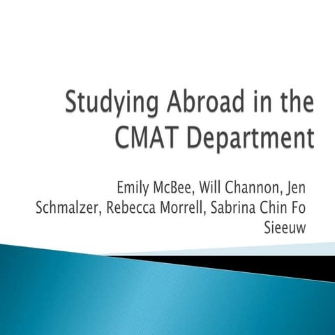 Cmat studying abroad | PPT