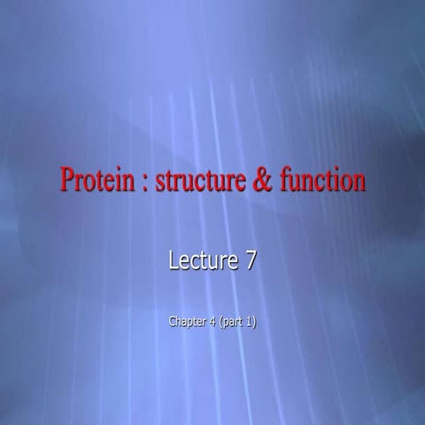 Protein Structure Lesson for College Students | PPT