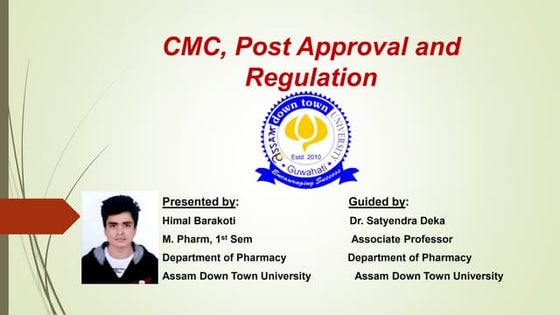 CMC, post approval regulatory affairs, etc | PDF