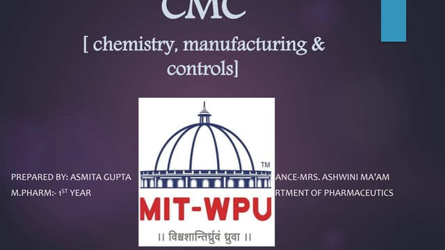 How to Complete CTD Module 3 - CMC Regulatory Q&A | PPTX