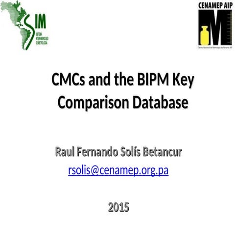 BIPM Key Comparison Database for Measurement Quality | PPT