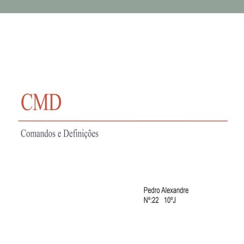 Comandos e dicas do prompt de comando (cmd) | PDF