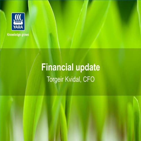 CMD 2012: Financial Update (Torgeir Kvidal) | PPT