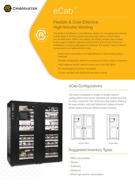 CribMaster Express Vend | PDF