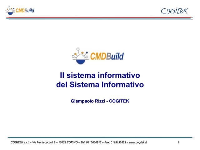 Il Sistema Informativo Del Sistema Informativo Cmdbuild Day 15