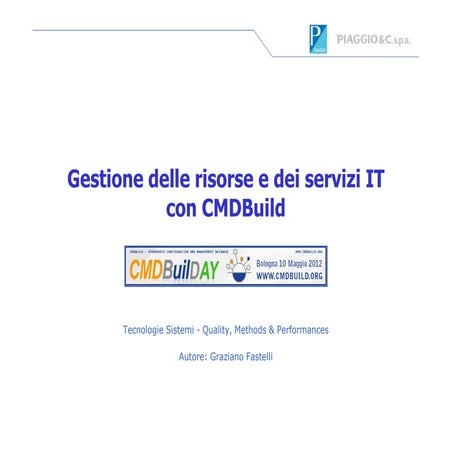 Gestione delle risorse e dei servizi IT con CMDBuild | PPT