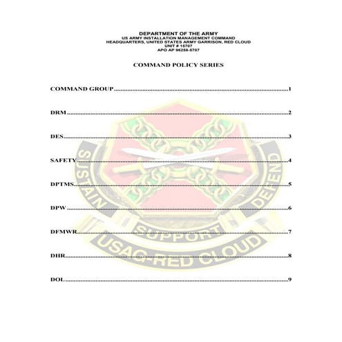 Command Policy Series | PDF