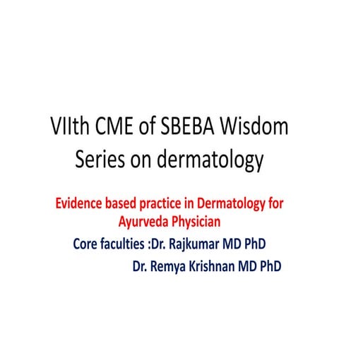 Ayurveda : Cure of Leucoderma | PPT