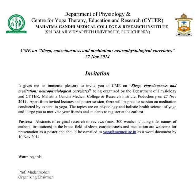 CME on SLEEP, CONSCIOUSNESS & MEDITATION: NEUROPHYSIOLOGICAL CORRELATES ...