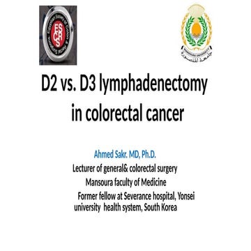 Compwte mesocolic excison and central vascular ligation | PPTX