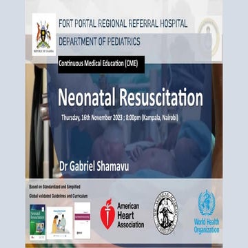 Neonatal Resuscitation by Dr Gabriel 2023 | PDF