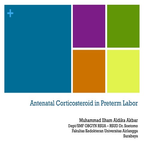 Antenatal Steroid for Preterm Birth | PDF