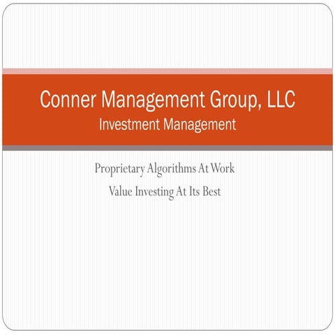 CMG Investment Management, Overview | PDF