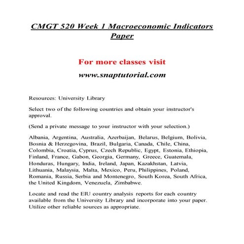 Cmgt 520 Success Begins / snaptutorial.com