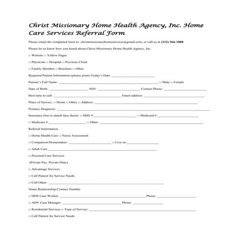 Cmhha referral form | DOCX