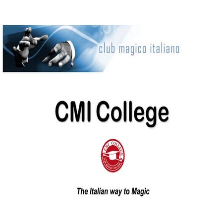 CMI College 2025- English presentation of the project | PDF