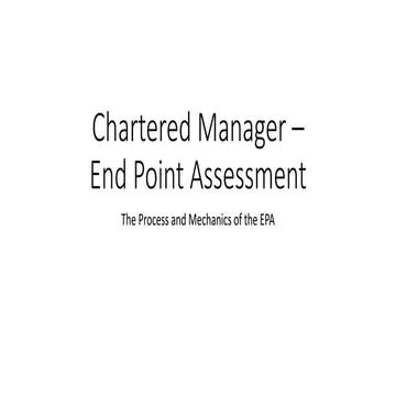 CMI End Point Assessment Presentation | PPTX
