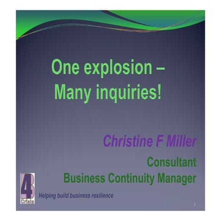 One Explosion (Varanus Island) Many Inquiries 18 10 09 | PDF