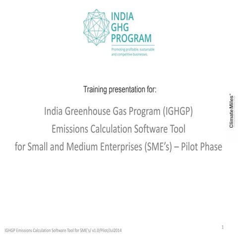 Cm indiaghg training ppt_ver6_14thjuly2014 | PPTX