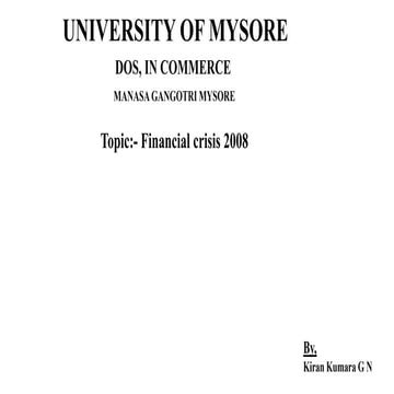 Financial Crisis 2009 Pptx