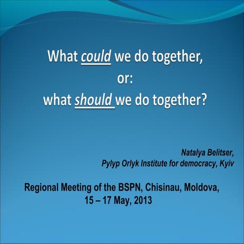 What could we do together, or: what should we do together | PPT