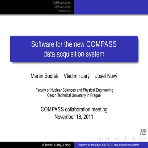 Software for the new COMPASS data acquisition system | PPT
