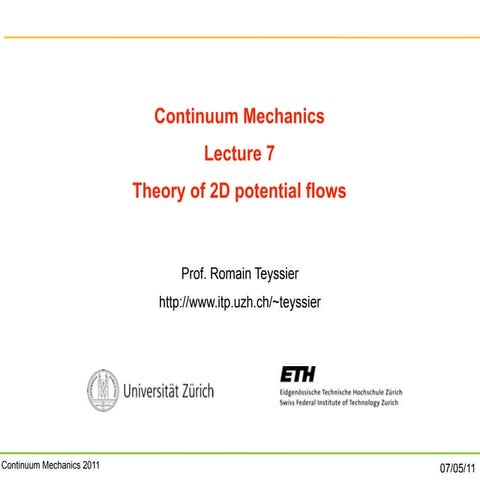 cm _ lecture7 complex potential.pdf Applied Aerodynamics | PDF