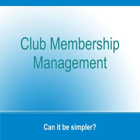 Club Membership Management | PDF | Computer Software and Applications ...