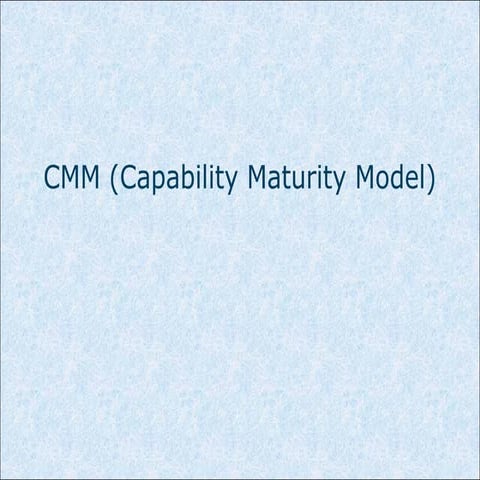 CMM | PPT