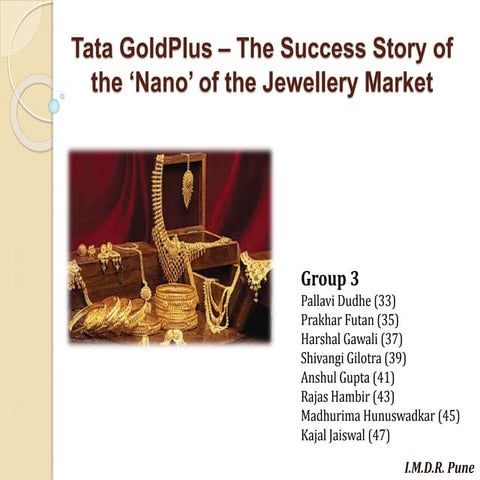 Tata gold plus case IMDR | PPTX