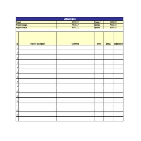 Cmmaao decision-log-pmi-pmp | PPT