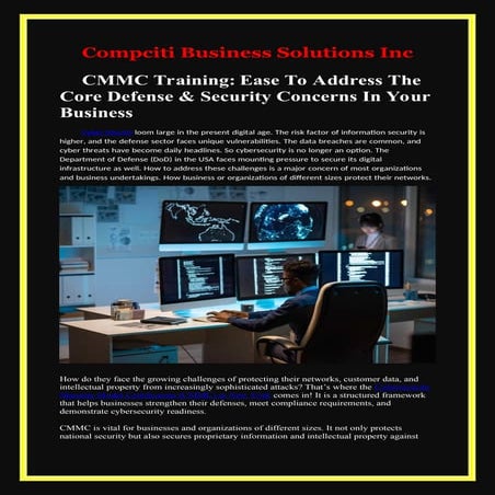 CMMC Training Ease To Address The Core Defense & Security Concerns In ...