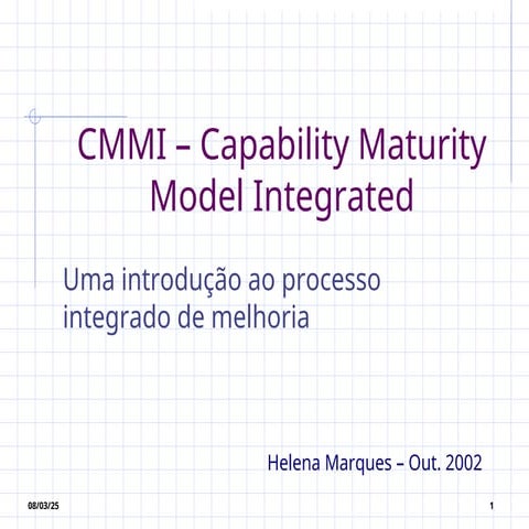 CMMI capability maturity model integrated | PPT