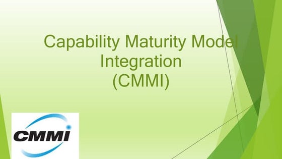 CMMI | PPT | Business | Business and Finance