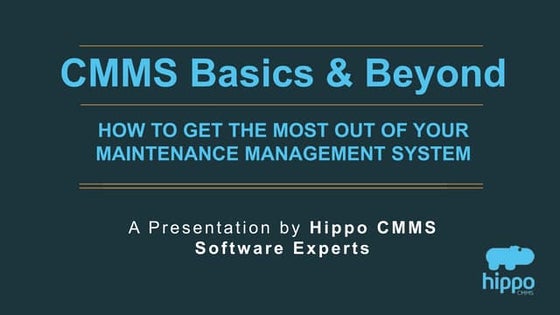 CMMS Webinar: CMMS Implementation Best Practices | PDF