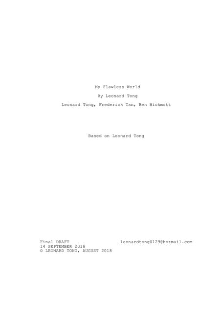 Script Draft 1 | PDF