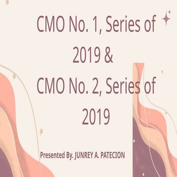 CMO 1 S 2019 & CMO 2 S 2019.pptx EDD REPORT | PPTX