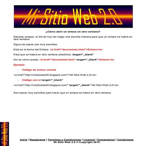 Cómo abrir un enlace en otra ventana | PDF