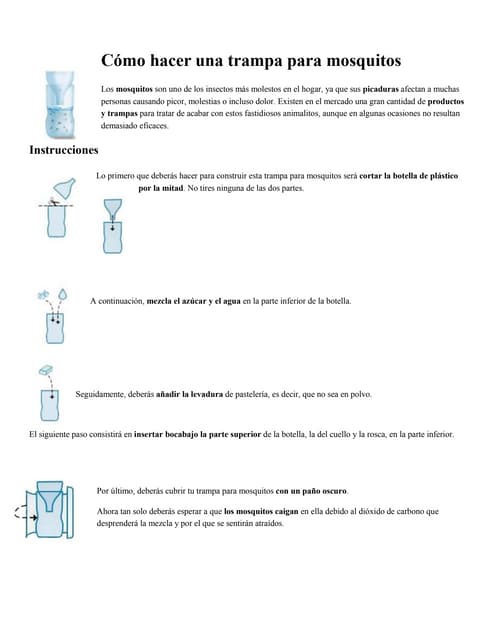 Trampa casera para mosquitos | PDF | Food & Drink