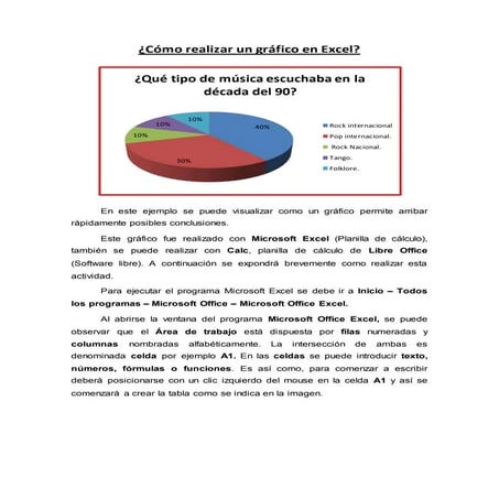 Cómo realizar un gráfico en excel | DOCX | Computing | Technology & Computing