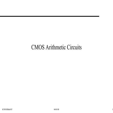 Cmos Arithmetic Circuits Ppt 