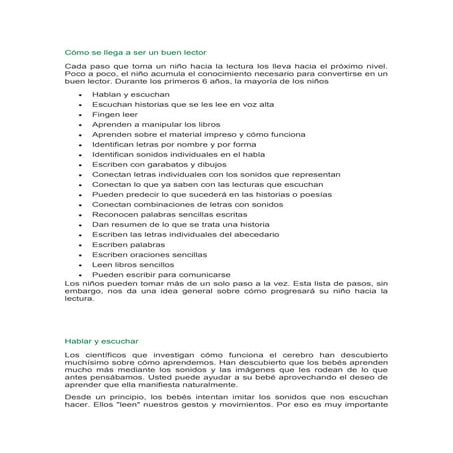 Cómo se llega a ser un buen lector | DOCX