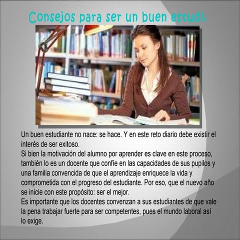 Cómo ser un buen estudiante | PPT