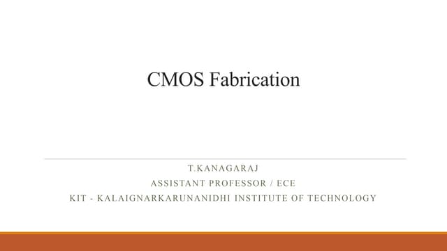 CMOS fabrication n well process | PPTX