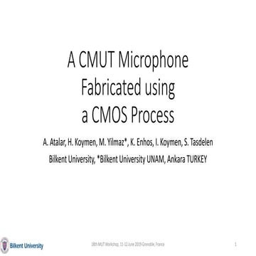 A CMUT Microphone Fabricated Using a CMOS Process | PPTX