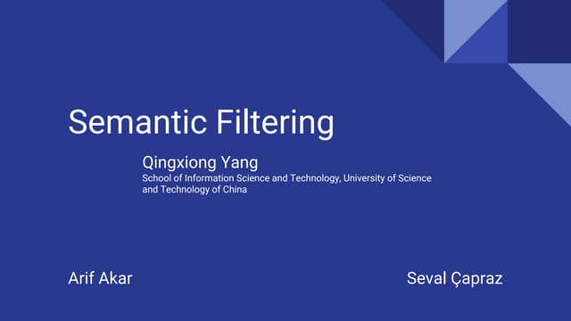 Semantic Filtering An Image Processing Method Pdf